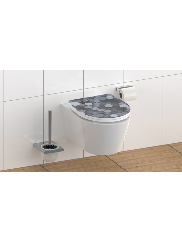Schütte WC-Sitz mit Absenkautomatik "Round dips" in Grau günstig kaufen ...