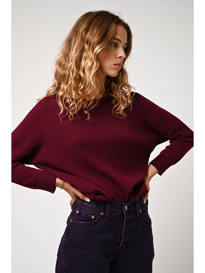 AUTHENTIC CASHMERE Kaschmir-Pullover "Goléon" in Bordeaux günstig ...