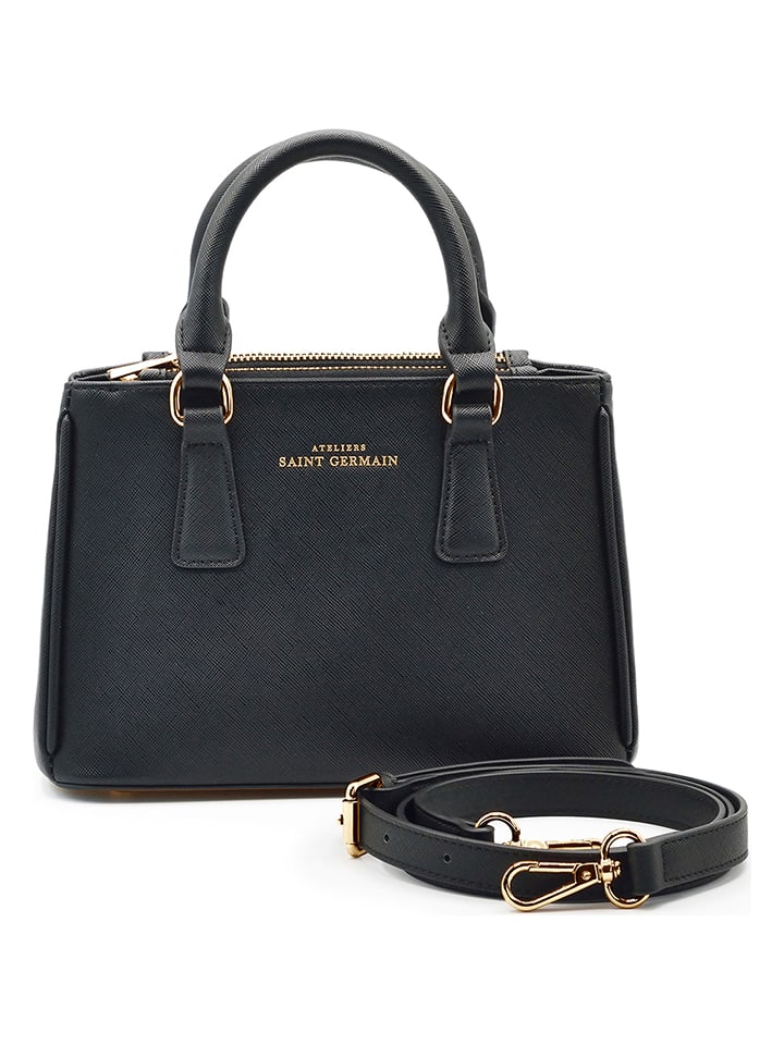 ATELIERS SAINT GERMAIN Skórzana torebka w kolorze czarnym - 23 x 16 x ...