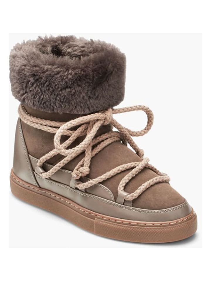 INUIKII Leder-Sneakers "Classic High" in Taupe günstig kaufen | limango