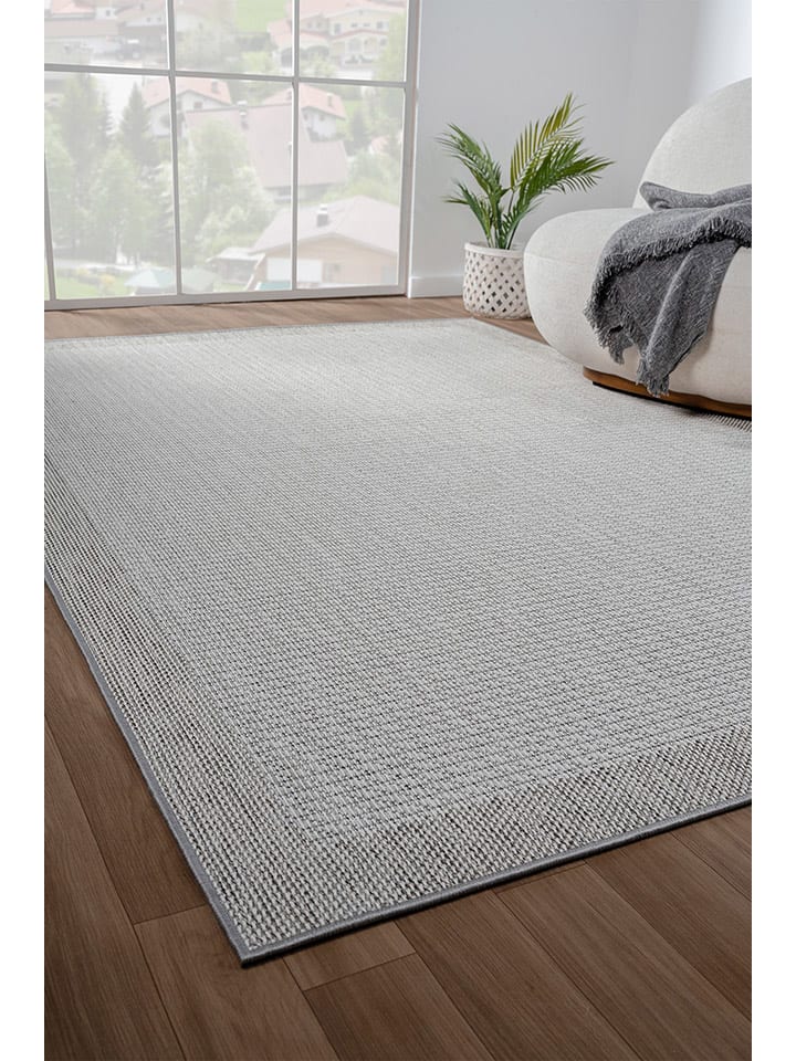 Teppich Hellgrau Kurzflor