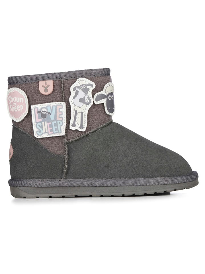EMU Leder-Winterboots "Shaun The Sheep" in Anthrazit günstig kaufen ...
