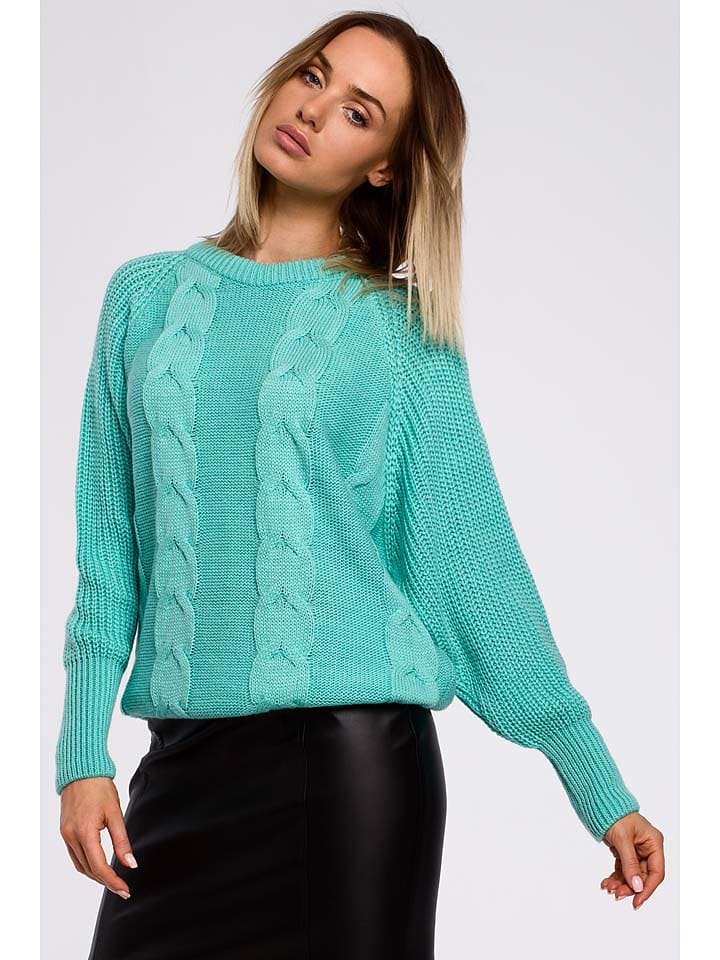 made of emotion Trui turquoise goedkoop kopen | limango