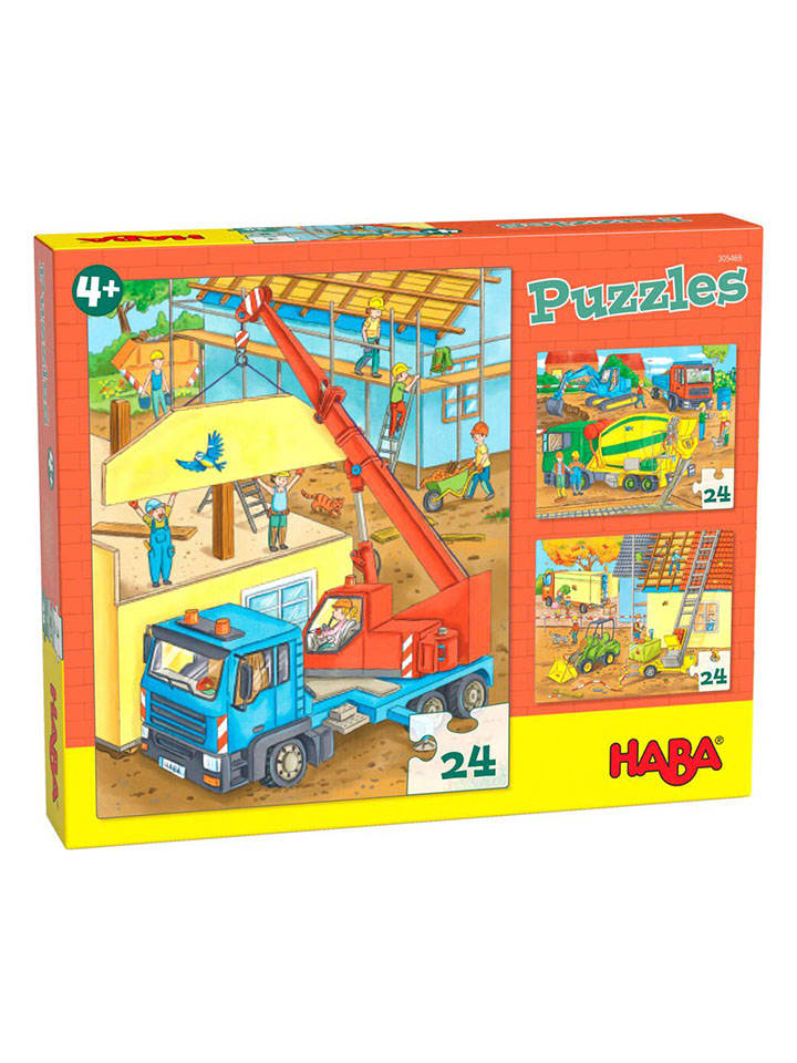 Haba 72tlg. Puzzles "Auf der Baustelle" - ab 4 Jahren günstig kaufen ...