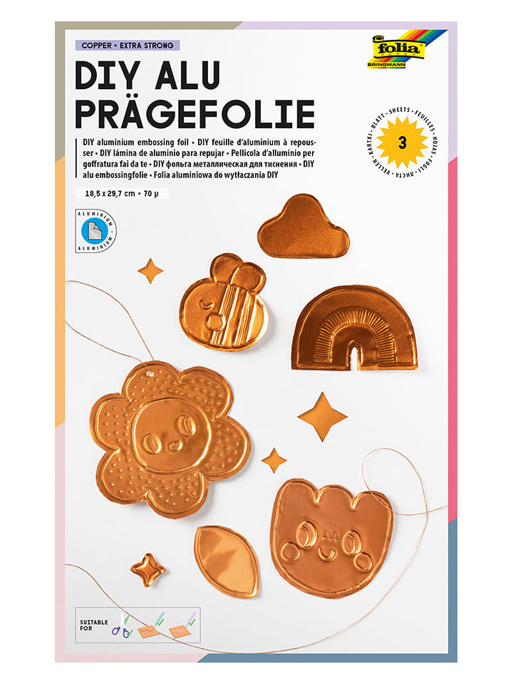 folia PAPER Folia "DIY" w kolorze miedzianym do wytłaczania - 5 ...