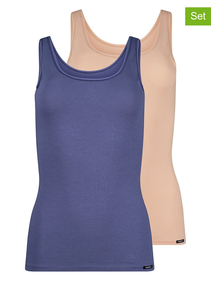 Skiny 2er-Set: Hemdchen in Beige/ Blau günstig kaufen | limango