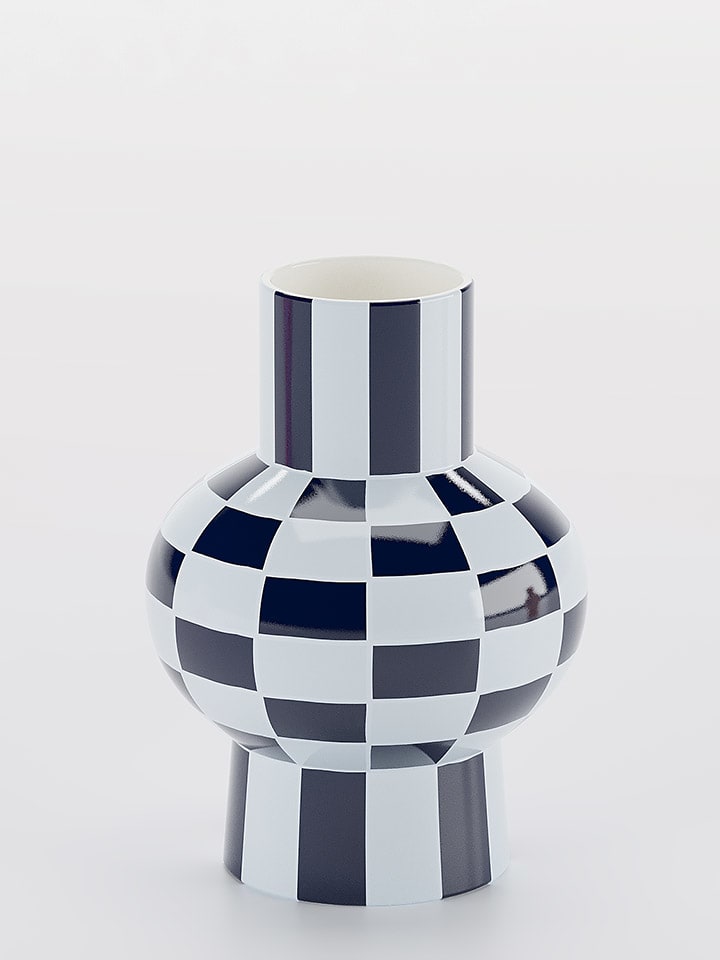 Potiron Paris Vase "Louvre" in Weiß/ Blau - (H)20 x Ø 15 cm günstig ...