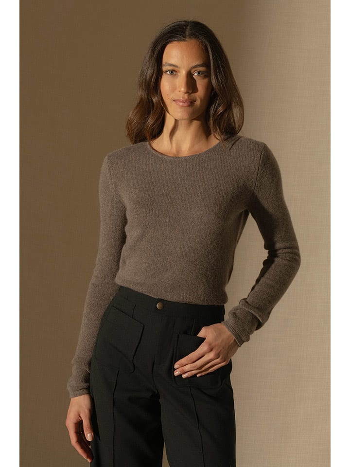 Perfect Cashmere Kaschmir-Pullover "Marya" in Taupe günstig kaufen ...