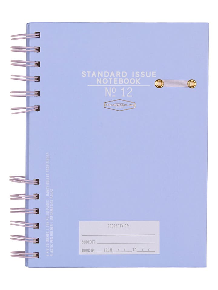 DESIGNWORKS INK ® Notizbuch "Standard Issue No.12" in Lila - (L)21 x (B ...