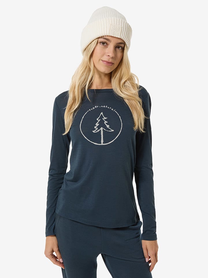 super.natural Funktionslongsleeve "Bubble Tree" in Dunkelblau günstig ...