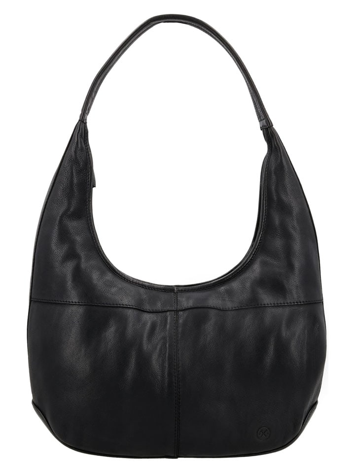 HIDE & STITCHES Skórzana torebka "Paint Rock" w kolorze czarnym - 40 x ...