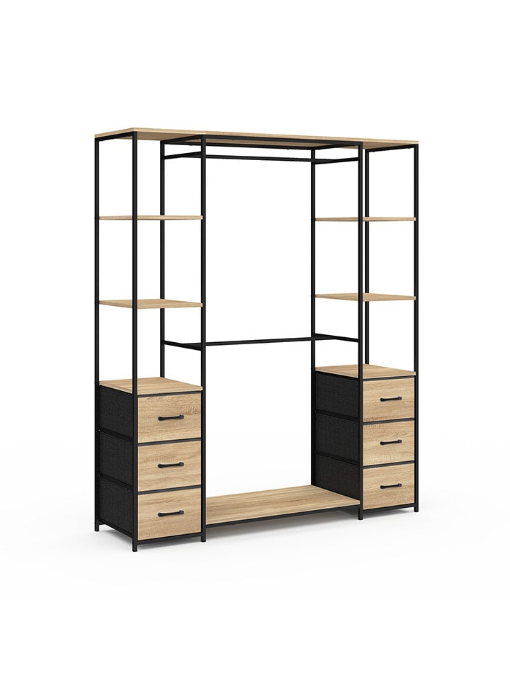 IDOMYA Essentials Garderobe "Iris" in Hellbraun/ Schwarz - (B)140 x (H ...