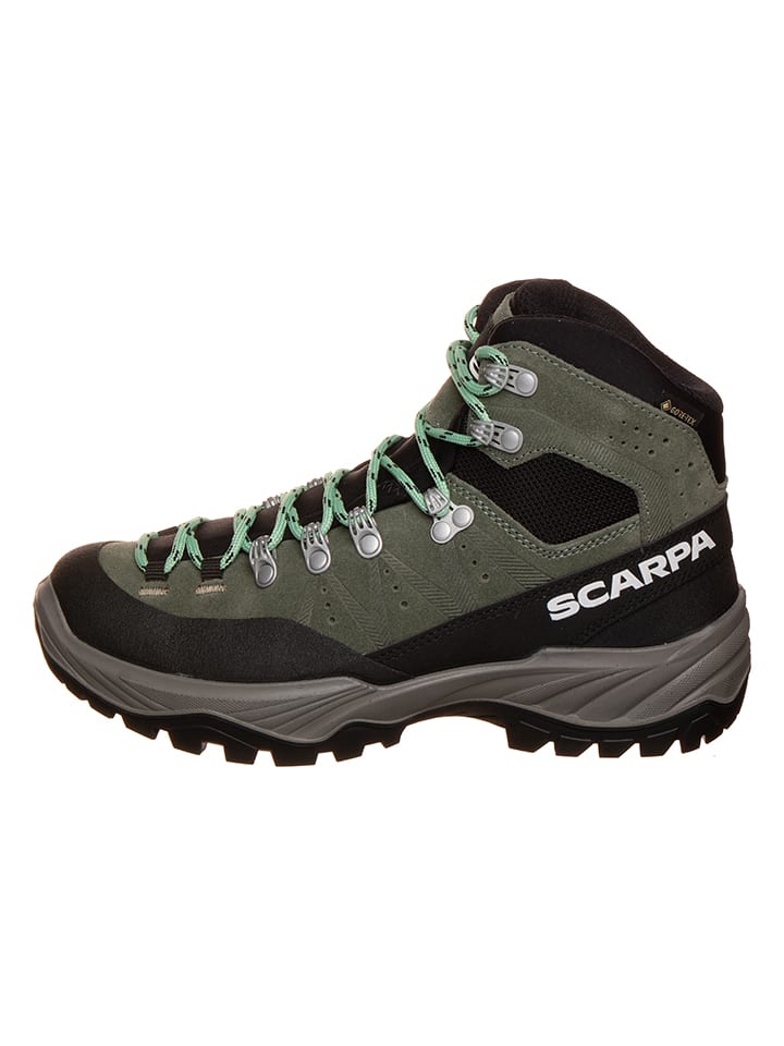 SCARPA Skórzane botki trekkingowe "Boreas" w kolorze zielonym ...