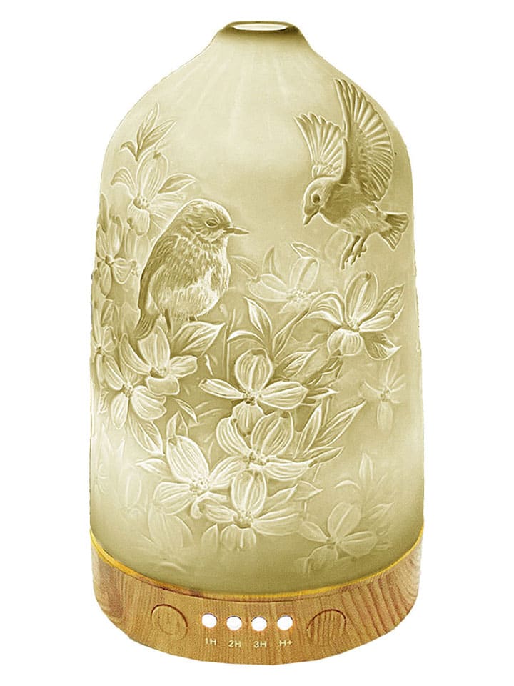 Clayre & Eef Duftöl-Diffusor in Weiß/ Grün/ Hellbraun - (H)17 x Ø 9 cm ...