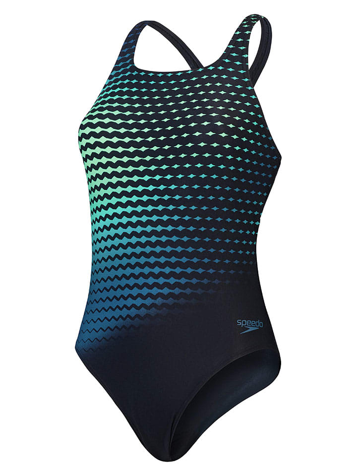 Speedo Badeanzug "Medalist" in Dunkelblau/ Grün günstig kaufen | limango