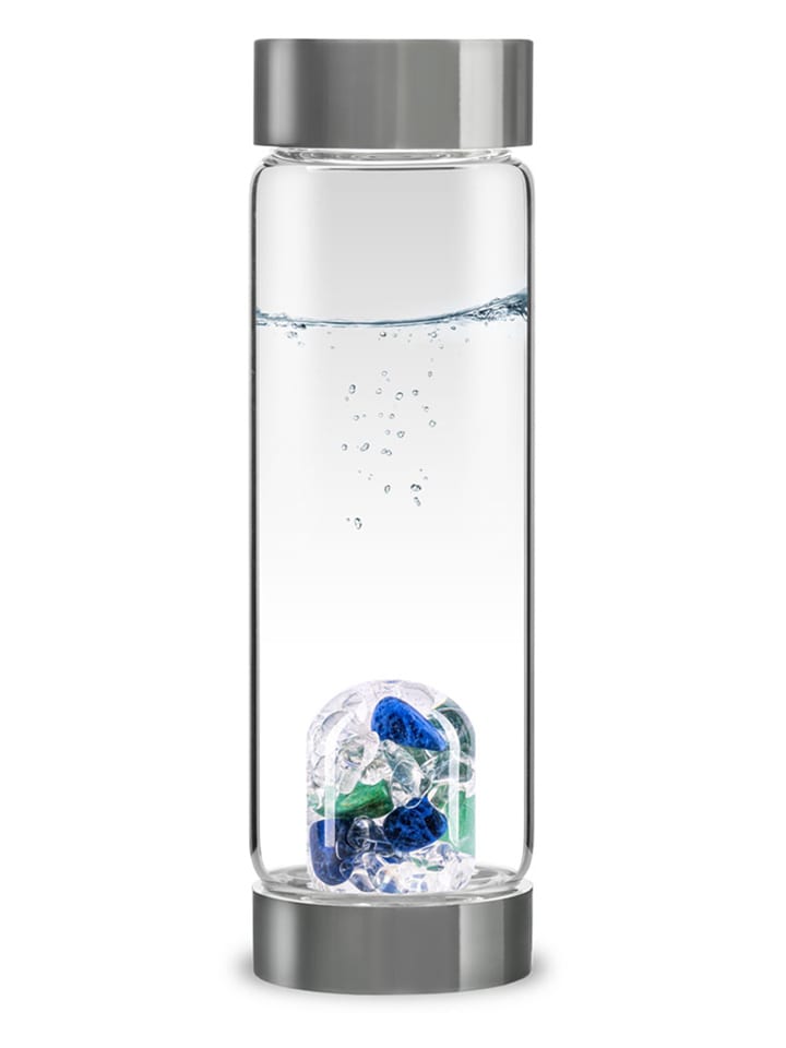 VitaJuwel Edelstein-Trinkflasche "ViA - Lebenskraft" in Silber - 500 ml ...