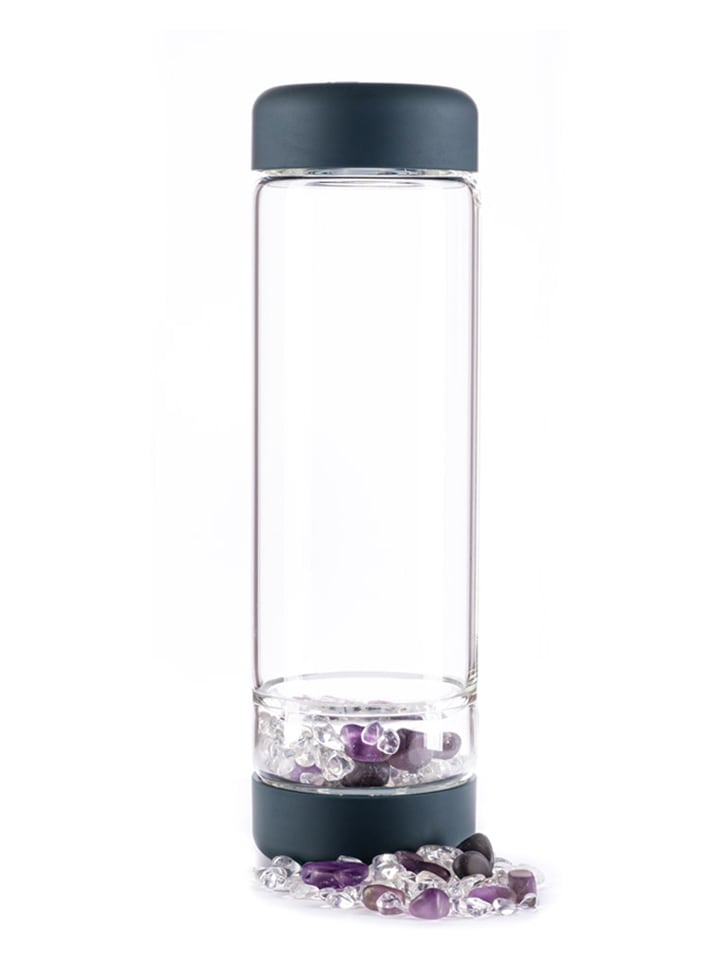 VitaJuwel Edelstein-Trinkflasche "inu! - Pure Soul" in Schwarz - 500 ml ...